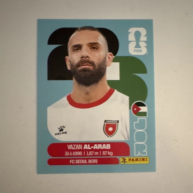 PANINI FIFA WORLD Cup 2026 Sticker JOR 5 Yazan Al-Arab Player Portrait ...