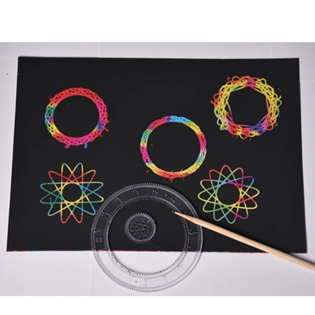 22PCS SPIROGRAPH GEOMETRIC Ruler Drawing Accessories Plastic Drafting ...