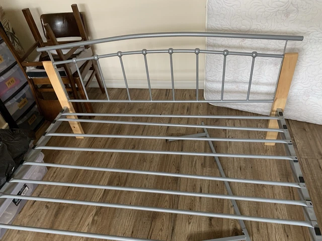 METAL & WOOD Bed Frame Slats.Pocket Sprung Mattress, king size, serene ...