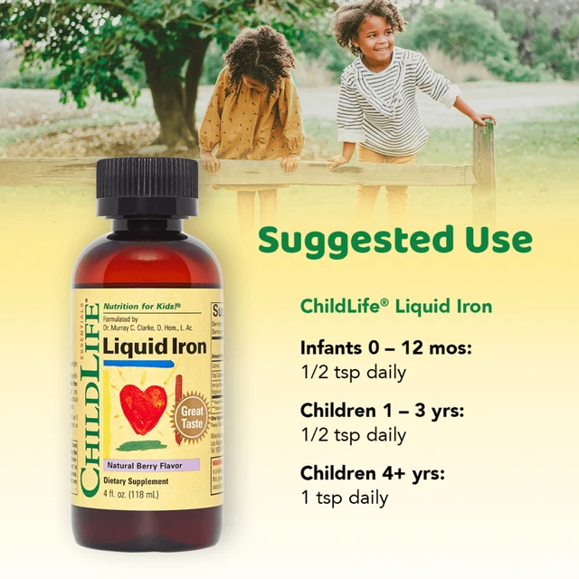 CHILDLIFE LIQUID IRON 4 fl oz (118ml) Berry Flavour, Children's ...