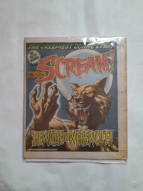 SCREAM! COMIC ISSUE #8 1984 Beware The Werewolf! IPC Magazines Good ...