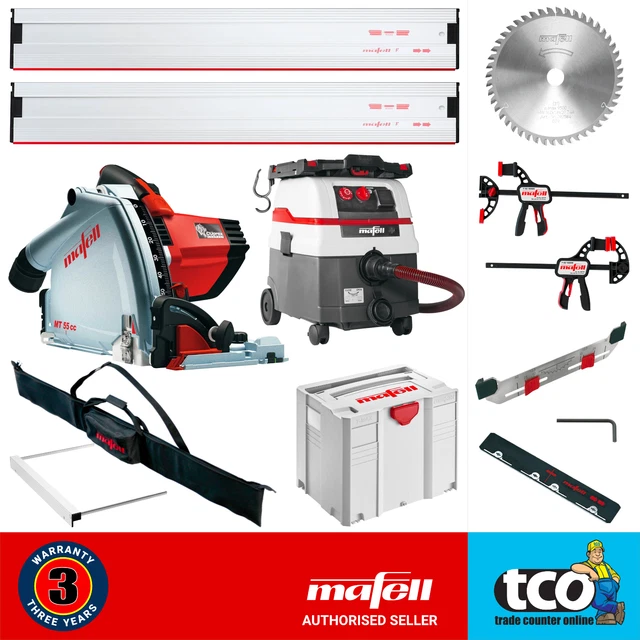 MAFELL MT55CC 110V 1400W Plunge-Cut Saw | MT 55 KIT | Guide Rails KIT ...