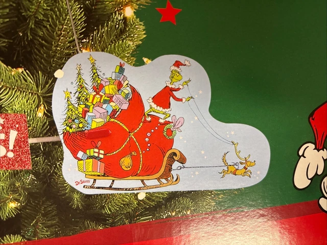 MR. CHRISTMAS THE Grinch Sleigh Animated Christmas Tree Topper Merry ...