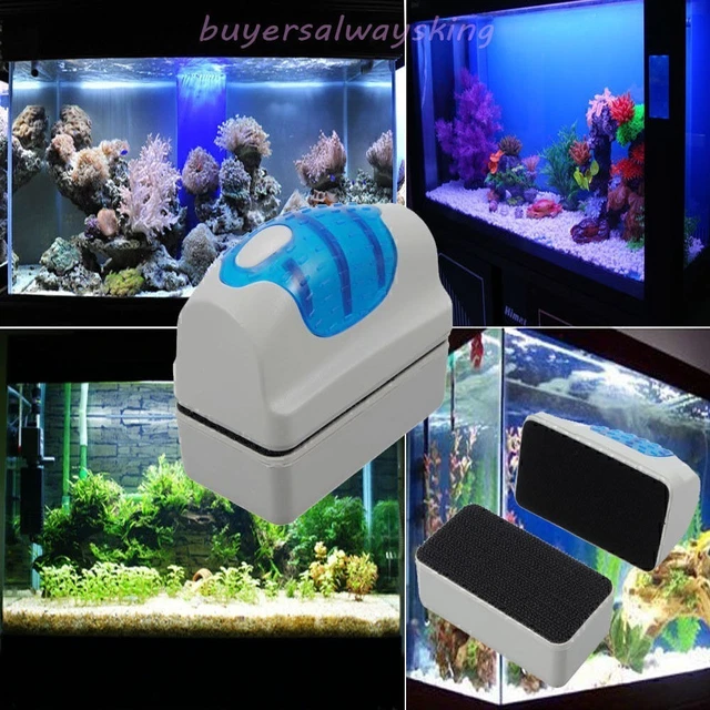 NEW MAGNETIC CLEAN Brush Aquarium Fish Glass Tank Algae Cleaner ...