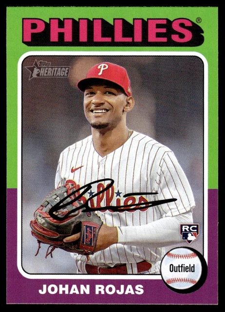 CARTA DA BASEBALL 2024 Topps Heritage Johan Rojas RC Philadelphia ...