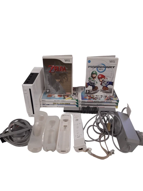 NINTENDO WII BUNDLE X1 Controller X1 Joy Con & Games Tested Unboxed ...