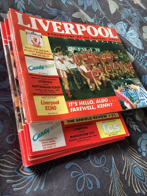 LIVERPOOL FC 1990-91 Home Programmes (x23) Full Set £19.00 - PicClick UK