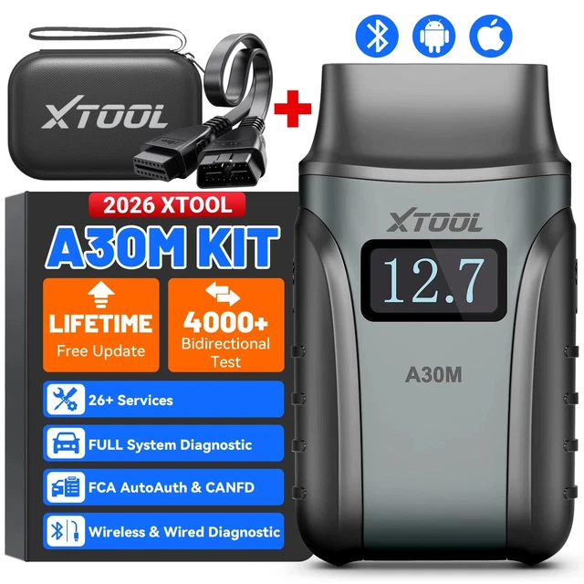 2026 XTOOL A30M Kit OBD2 Diagnosegerät Scanner Bluetooth Alle Systeme ...