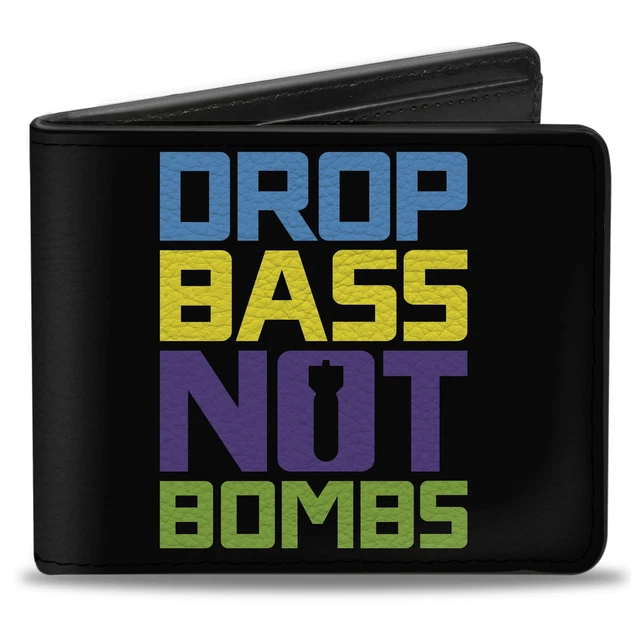 BI-FOLD WALLET DROP BASS NOT BOMBS Black/Blue/Yellow/Purple/Green EUR ...