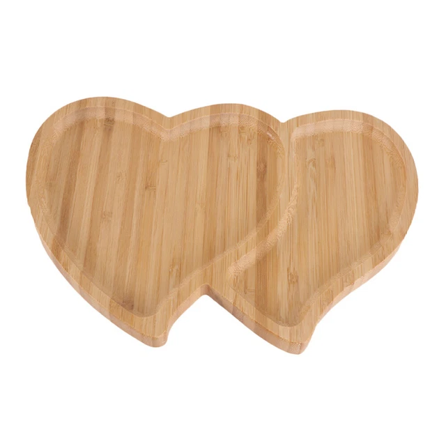 PLAQUE DE BAMBOU de coeur plaque de rangement de bureau bambou ...