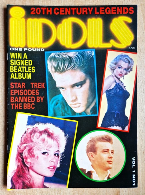 IDOLS FILM MAGAZINE No 1 1987 Elvis Monroe Bardot John Lennon Jim ...