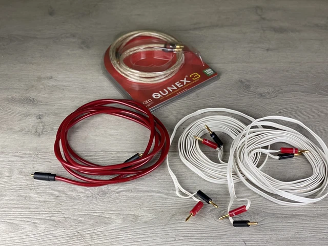 CHORD CO CRIMSON VEE3/QED Qunex 3/AUDIOQUEST F14 Analogue Cables £56.70 ...