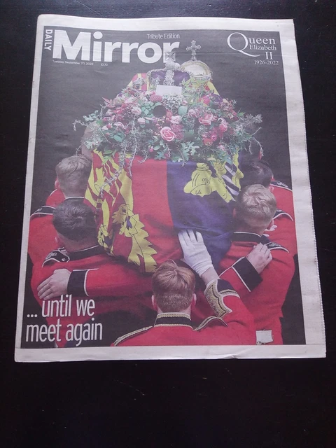 DAILY MIRROR QUEEN Elizabeth II State Funeral Newspaper 20 September ...