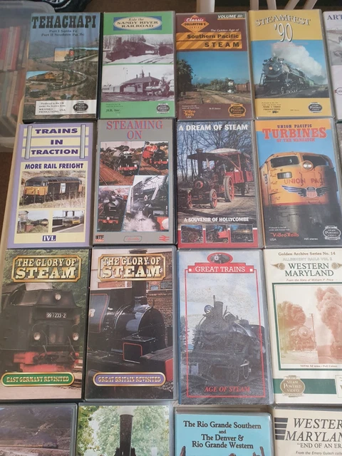 32 X RAILWAY Train Steam VHS Tapes Video The Steam Mainly Americas £0. ...