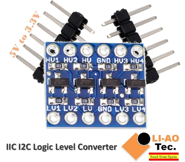 IIC I2C LOGIC Level Converter Bi-Directional Module 5V to 3.3V $3.26 ...