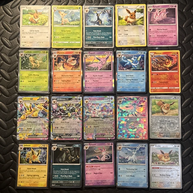 POKÉMON TCG EEVEELUTIONS EX Set Double Rare Prismatic Evolutions Card ...
