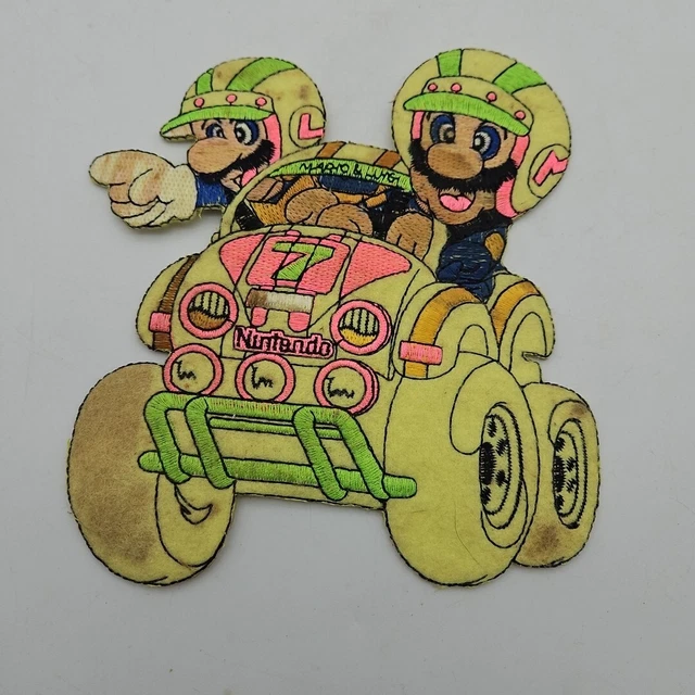 VINTAGE RARE NINTENDO Mario And Luigi Racing Car Iron Patch £12.25 ...