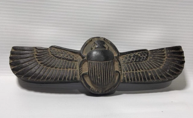 RARE ANCIENT EGYPTIAN ANTIQUE WINGED SCARAB Figure Egyptian Pharaonic ...