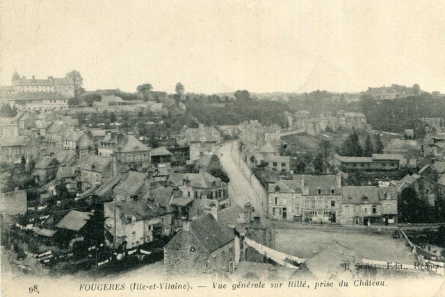 CARTE FOUGERES VUE générale sur Rillé prise du château EUR 5,00 - PicClick FR