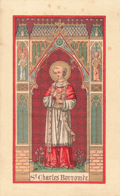 ANCIENNE IMAGE PIEUSE Saint Charles Borromee A Notre Dame Des Recollets ...