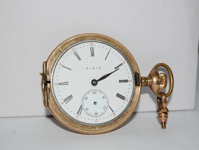 OROLOGIO DA TASCHINO Vintage Originale Elgin Antico Bellissimo Numero ...