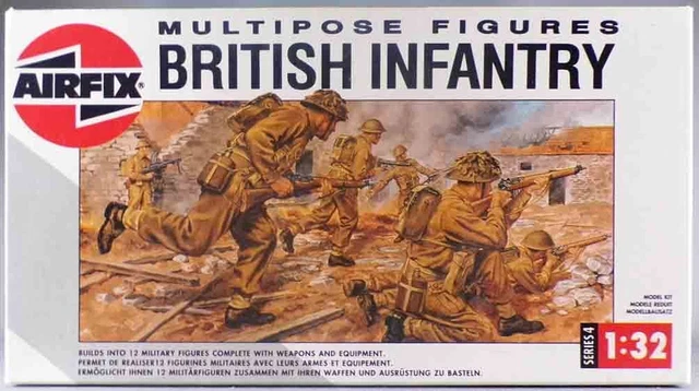 AIRFIX 04585 MULTIPOSE Figures WW2 British Infantry 12 Figurines 1/32 ...