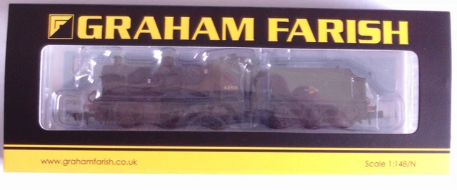 GRAHAM FARISH BY Bachmann N 372-065 4F 0-6-0 43931 BR Black Weathered ...