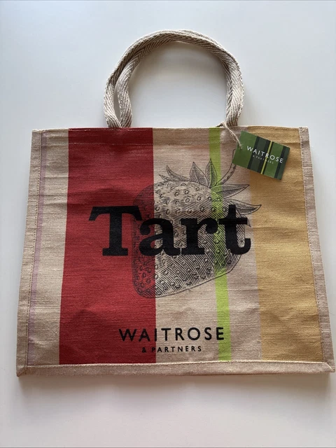 WAITROSE & PARTNERS Tart Strawberry Tote Shopping Canvas Large Bag ...