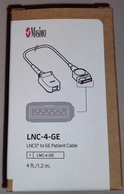 MASIMO LNC-4-GE LNCS to GE Patient Cable 4ft $50.77 - PicClick CA