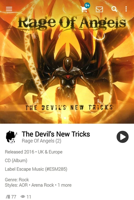 RAGE OF ANGELS ~ Devil's New Tricks CD 2016 Hi-Tech AOR Mélodic Rock ...