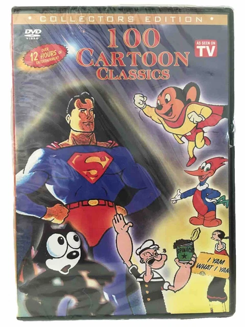 100 CARTOON CLASSICS (2 DVD Set, Collectors Edition) Over 12 Hours! New ...