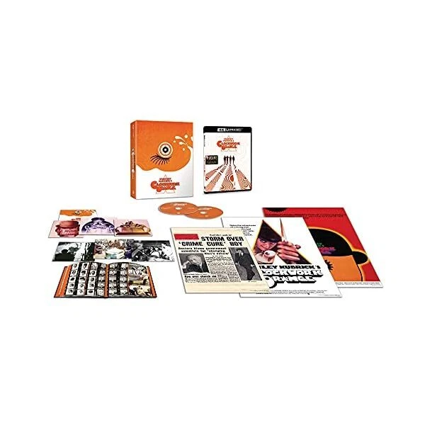 A CLOCKWORK ORANGE 4K ULTRA HD Blu-ray BD 2 Disc Booklet Card Warner ...