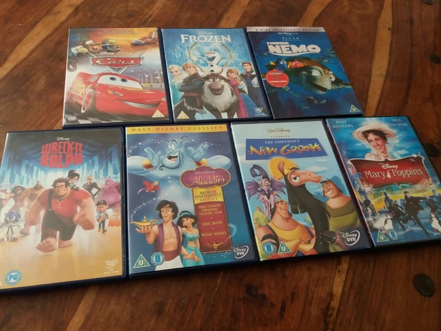 DISNEY UK DVD Bundle X7 Wreck It Ralph Aladdin Groove Poppins Frozen ...