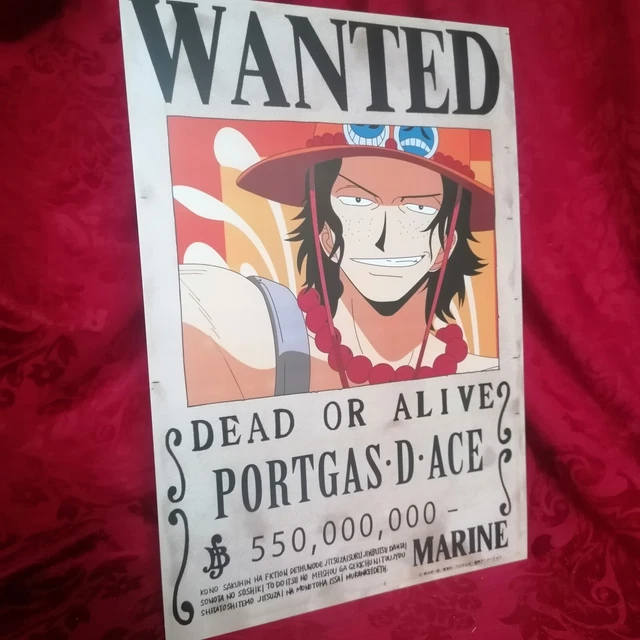 ONE PIECE WANTED BOUNTY POSTER ACE|anime|manga|A3 EUR 11,24 - PicClick IT