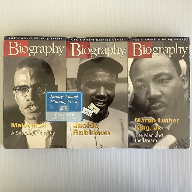 VHS MALCOLM X, Jackie Robinson, & Martin Luther King Jr Biography £3.61 ...