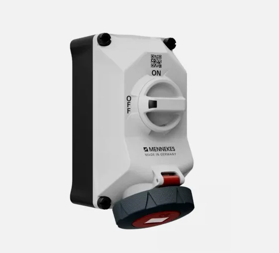 MENNEKES 32A RED Interlocked Wall Mounted Socket, Ip67, 5P, 400V, 6H ...
