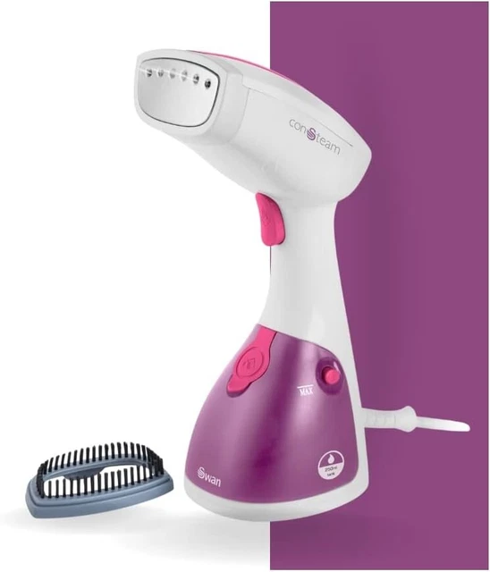 SWAN SI12020N HANDHELD Garment Steamer Lightweight Compact 1100W PINK ...