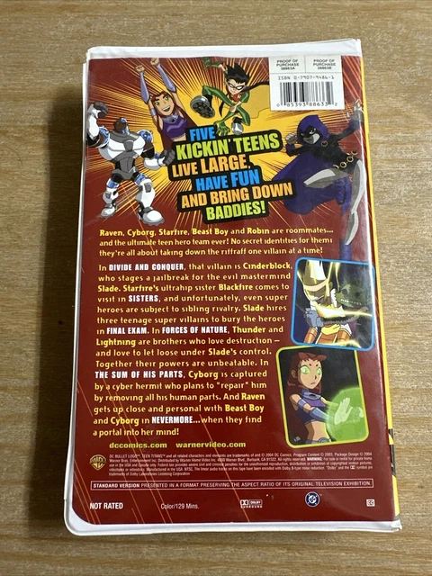 TEEN TITANS VOLUME 1 Divide And Conquer Vhs 2004 Animation Dc Comics ...