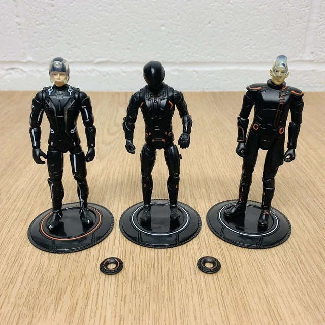 DISNEY TRON LEGACY Movie 3.75" Light Up Action Figure Bundle Sam Flynn ...