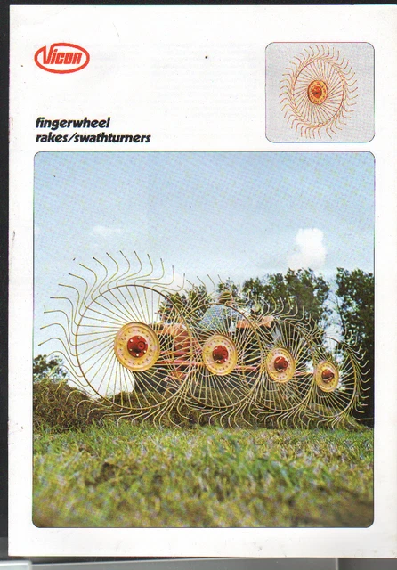 VICON &ACROBAT& FINGERWHEEL Hay Turner Brochure Leaflet £6.50 - PicClick UK