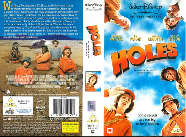 HOLES VHS VIDEO Tape Walt Disney Vintage Collectable Classic Childrens ...