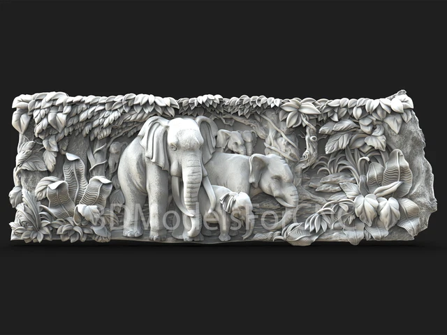 3D MODEL STL File for CNC Router Laser & 3D Printer Horse Herd 2 Pack ...