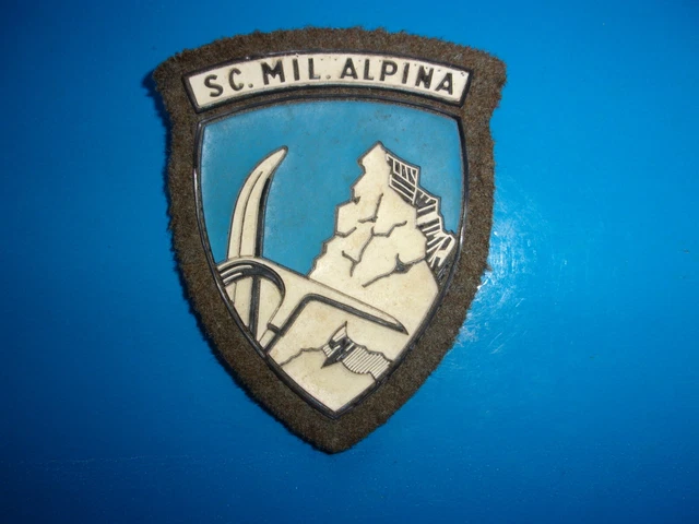 ESERCITO ALPINI SCUDETTO stemma omerale SCUOLA MILITARE ALPINA DI AOSTA ...