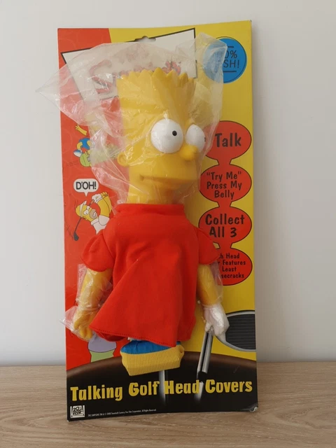 THE SIMPSONS BART Simpson talking golf club head cover - Rare £39.99 ...