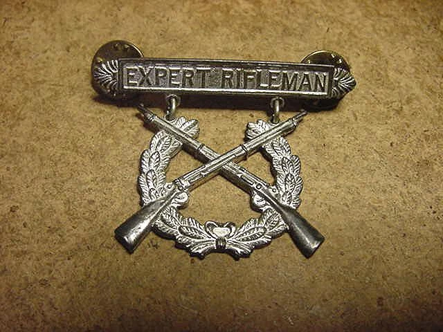 VINTAGE WW2 ERA USMC Marine Corps Expert Rifleman Award Qualification ...