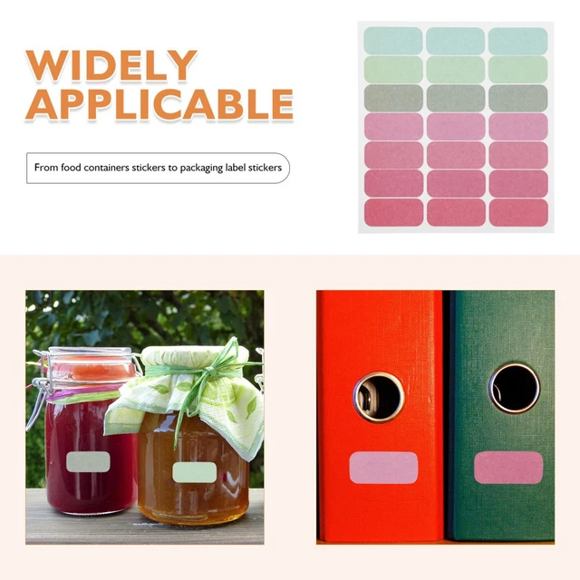 5 SHEET COLORFUL Name Tag Labels Baby Bottle Adhesive Border Stickers ...