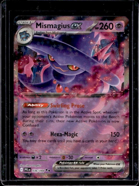 2025 POKEMON PHANTASMAL Flames PFL EN Mismagius ex Double Rare #036/094 ...