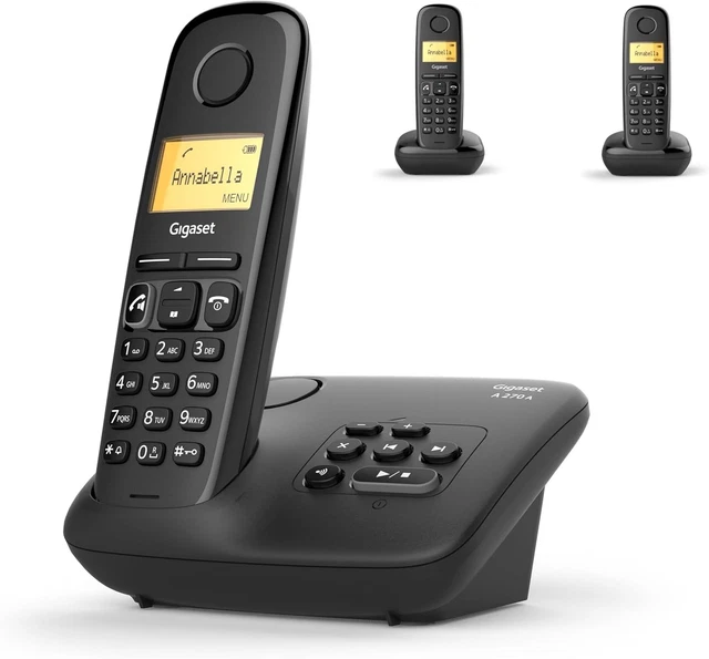 GIGASET A270A TRIO Téléphone Fixe Sans Fil Répondeur DECT EUR 106,65 - PicClick FR