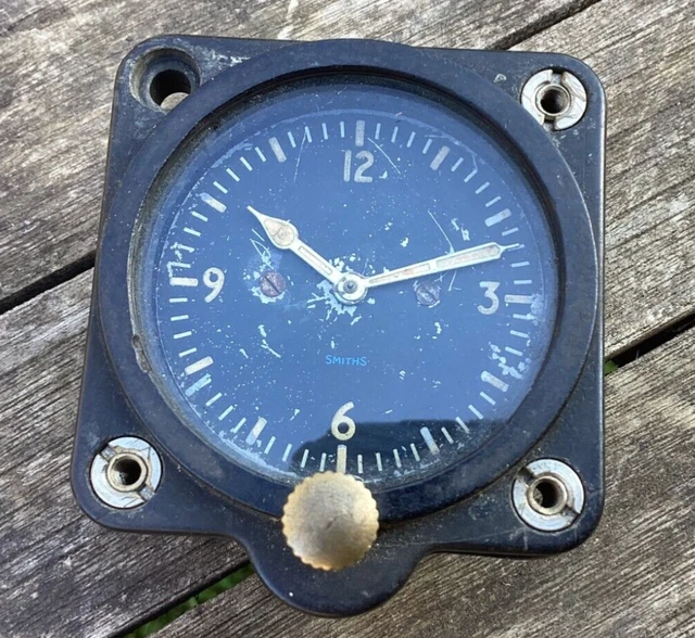 WARTIME WW2 SMITHS Military Aircraft Cockpit Clock , fighter, spitfire ...