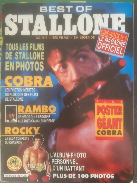 MAGAZINE CINÉ-ROCK N°6, spécial Sylvester Stallone, Cobra, Rambo, Rocky ...
